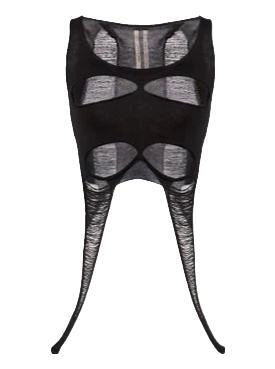 Rick Owens Sleeveless Wool Knit Top - Black