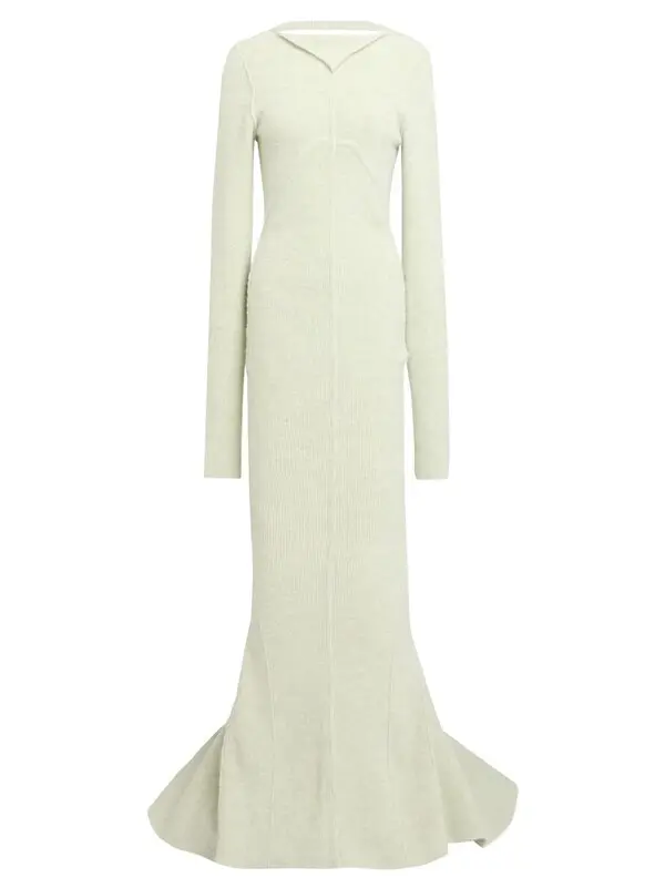 Rick Owens Long Sleeve Knit Dress - White
