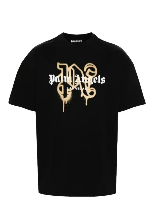 Palm Angels Las Vegas Monogram-print T-shirt - Black