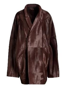 Rick Owens Solid Lapel Long-sleeve Jacket - Black