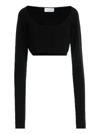 Sportmax Wool Long Sleeve Top - Black