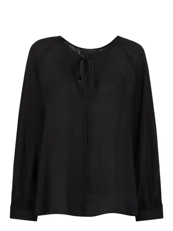 NILI LOTAN Acadia Peasant Top - Black