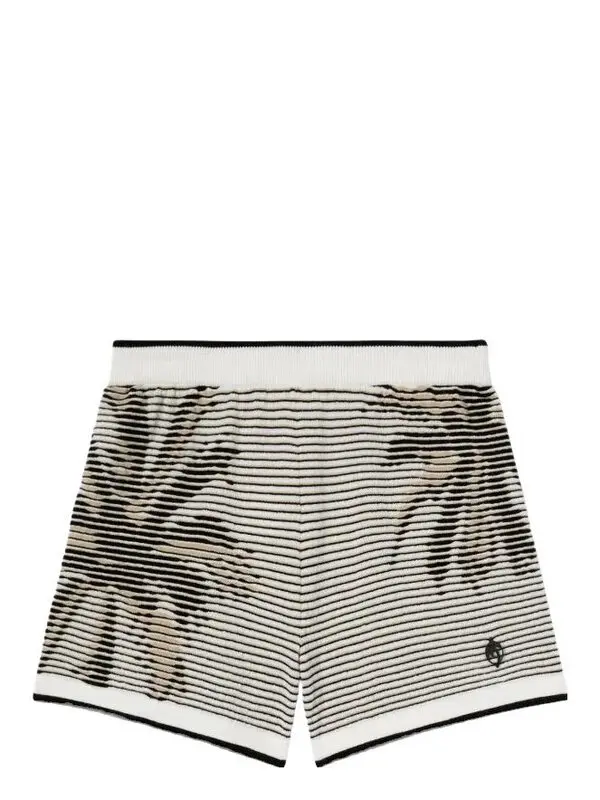 Palm Angels Jacquard Knit Shorts - White