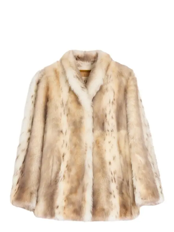 Valentino Garavani Fur Coat With Hook Closure - Beige