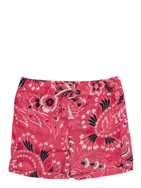 Etro Floral Print Cotton Shorts - Pink