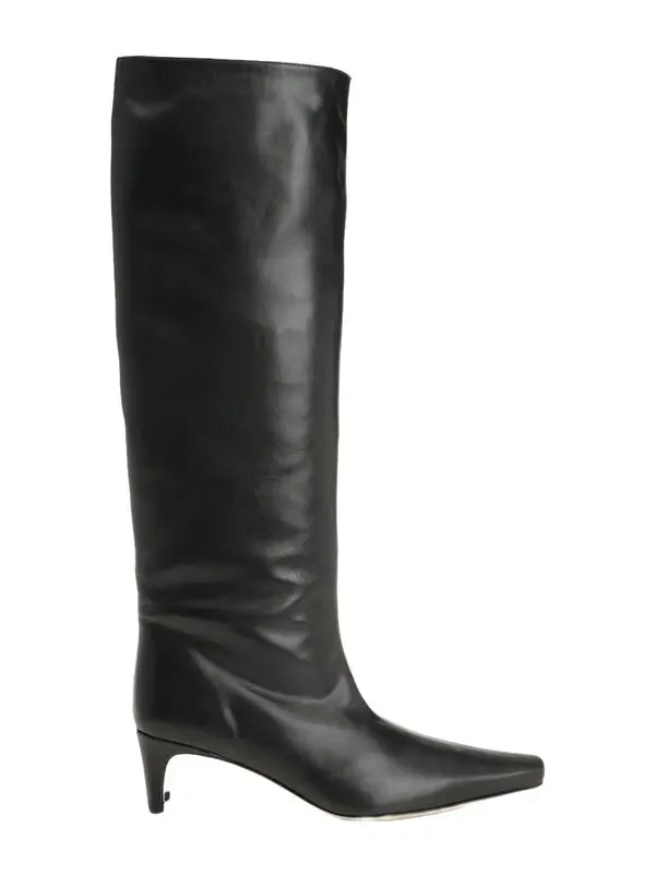 Staud Wally Low Heel Pointed Toe Boots - Black