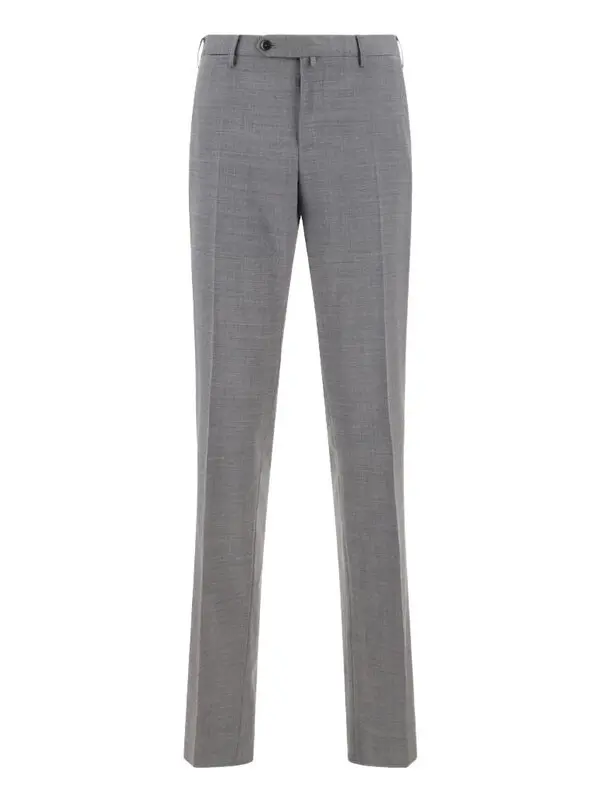 PT TORINO Tailored-cut Tapered Trousers - Gray