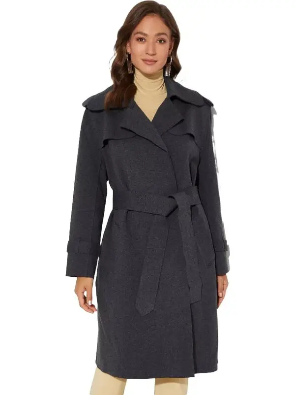 Norma Kamali Belted Trench Coat - Black