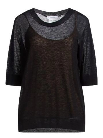 Max Mara Knitted Short-sleeved Top - Black