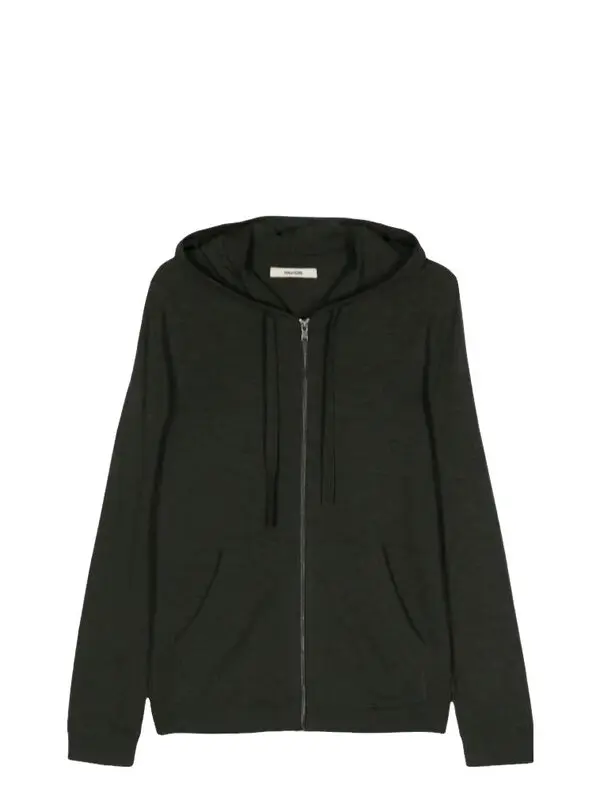 Zadig&Voltaire Zip-up Wool Hoodie - Black