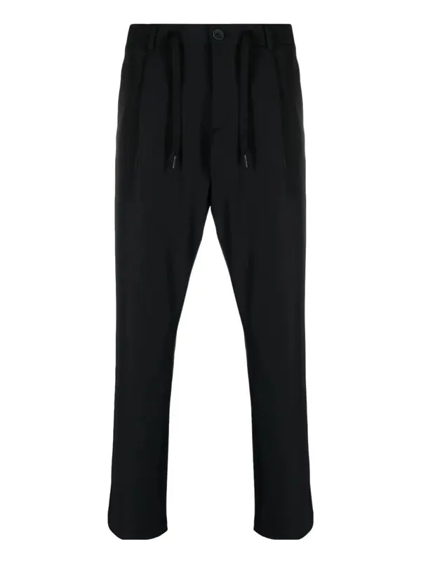 Herno Drawstring-waist Slim-cut Trousers - Black