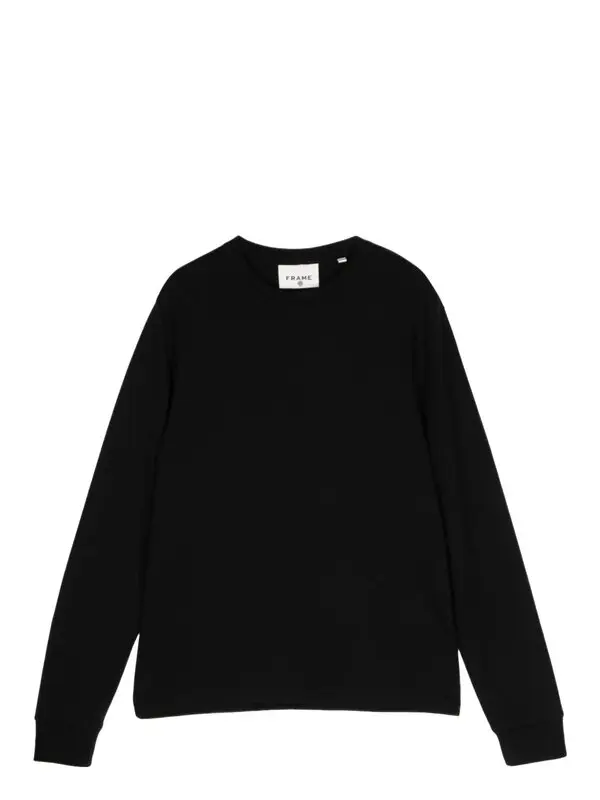 FRAME Duo Fold Crew-neck Jumper - Black