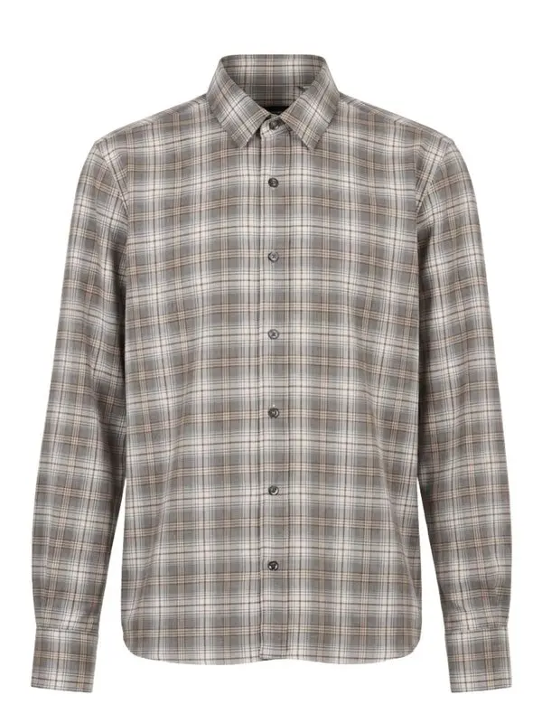 Peserico Check-pattern Long-sleeve Shirt - No