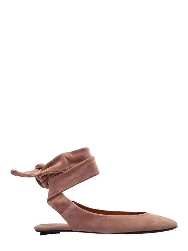 Attico Cloe Ballet Flats With Tie-fastening Ankle Strap - No