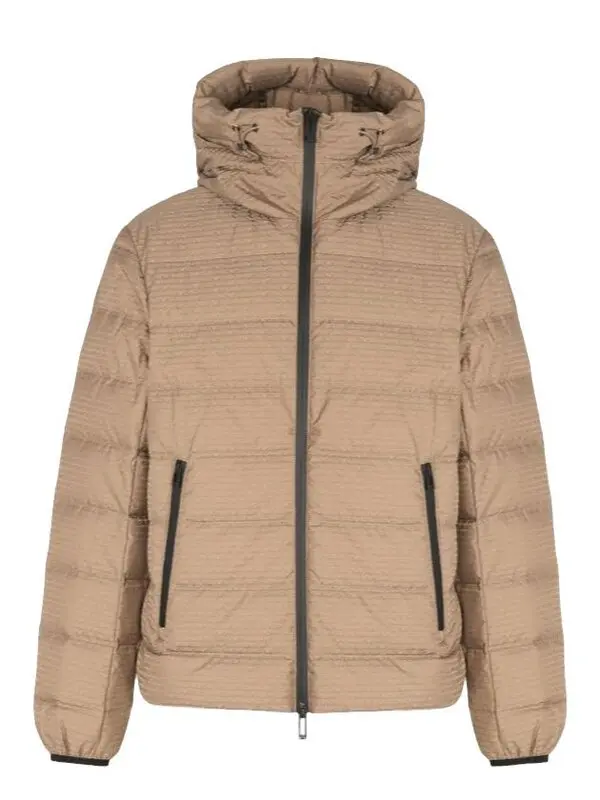 Emporio Armani Long-sleeved Hooded Jacket - Nude