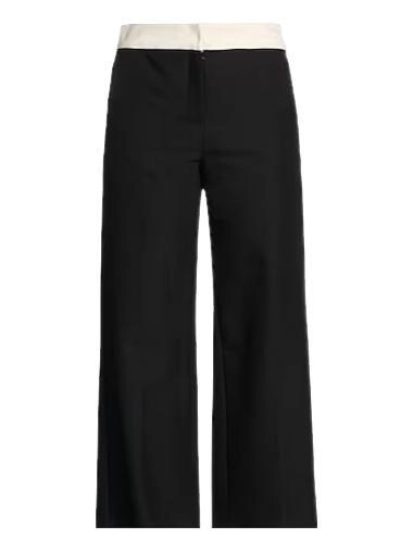 Max Mara Two-tone Wide-leg Trousers - Black