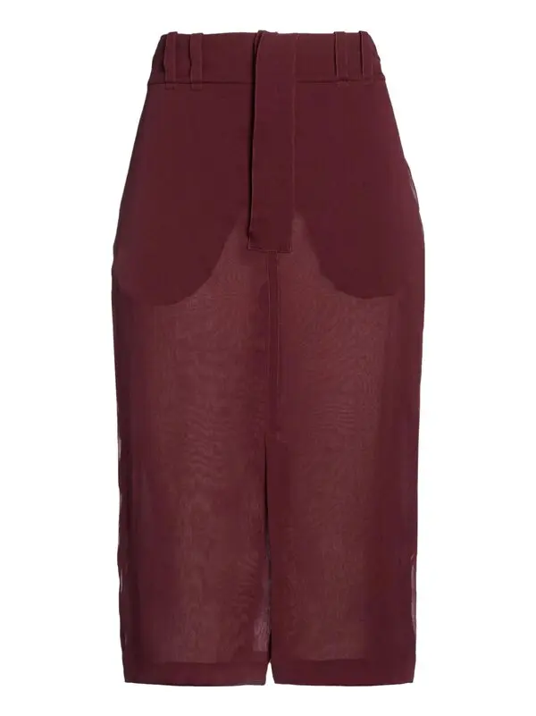 Saint Laurent Pencil Skirt - Red