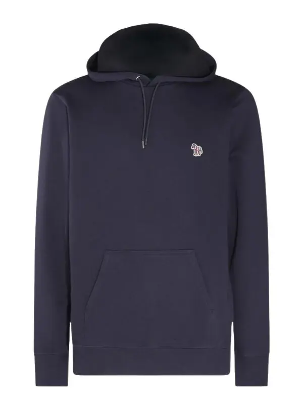 Paul Smith Zebra Patch Drawstring Hoodie - Black