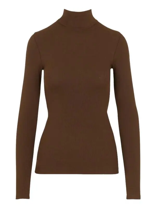Polo Ralph Lauren High-neck Ribbed Long-sleeve Sweater - Brown
