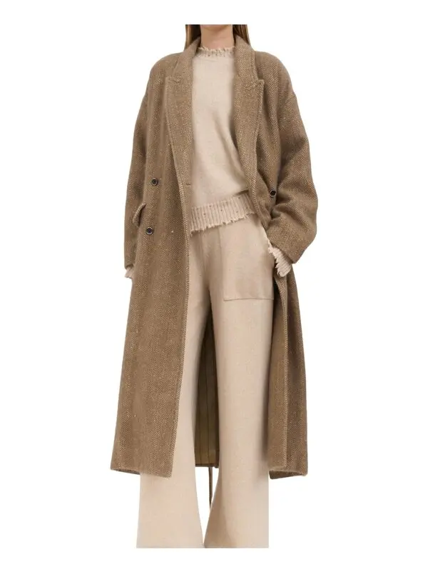 UMA WANG Long Sleeved Coat - Beige