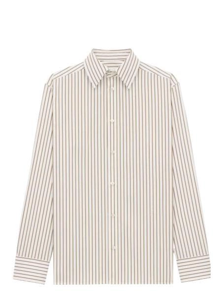 Saint Laurent Striped Long Sleeve Shirt - No