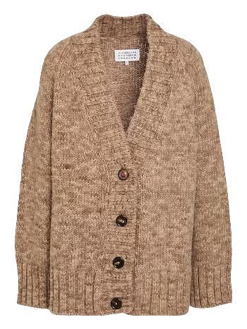 MAISON MARGIELA Long Sleeve Cardigan - Brown