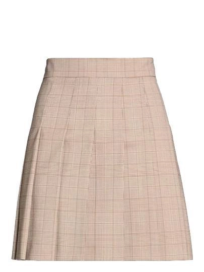 Max Mara Pleated Prince Of Wales Check Tweed Skirt - No