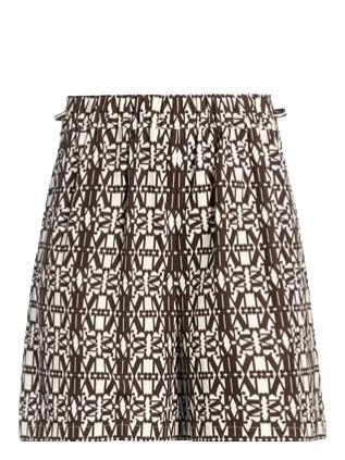 Max Mara Geometric Print Wide-leg Shorts - Gray