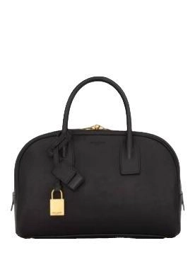 Saint Laurent Grained Leather Boston Bag - Black