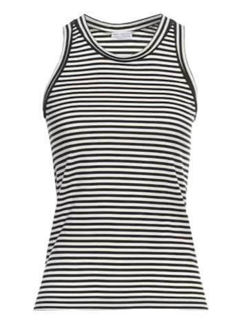 Brunello Cucinelli Striped Sleeveless Top - Black