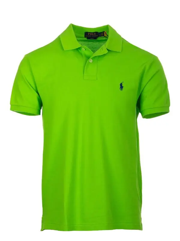 Polo Ralph Lauren Logo Embroidered Short-sleeved Polo Shirt - Green