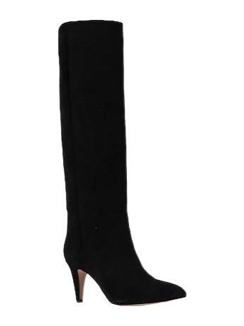 Isabel Marant Étoile Leather Suede Effect Pointed Toe Cone Heel Boots - Black