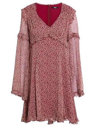 Max Mara Floral Print Crepe Dress - Pink
