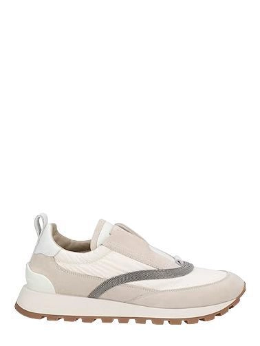 Brunello Cucinelli Two-tone Slip-on Trainers - White