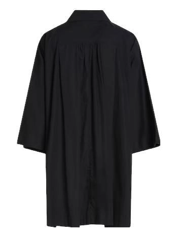 Max Mara Solid Color Mini Shirt Dress - Black