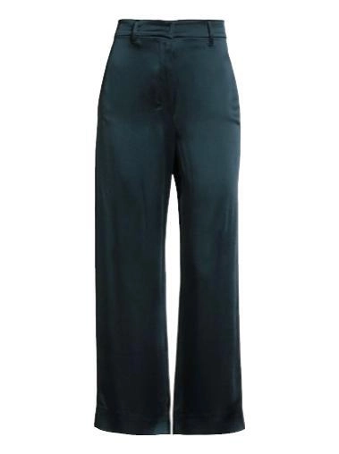 Max Mara Solid-colored Satin Straight-leg Trousers - Black
