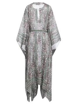 Isabel Marant Étoile Paisley Print Chiffon Kaftan Maxi Dress - Gray