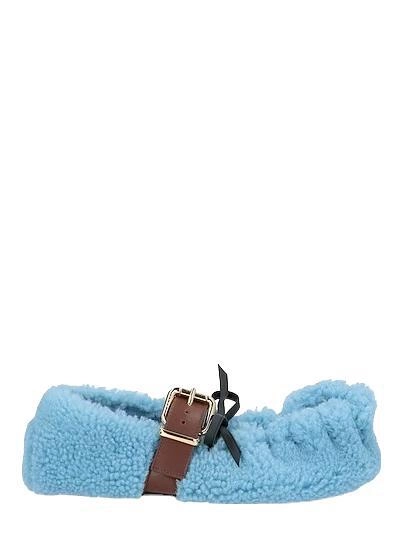 Marni Shearling Mary Jane Flats - Multicolor