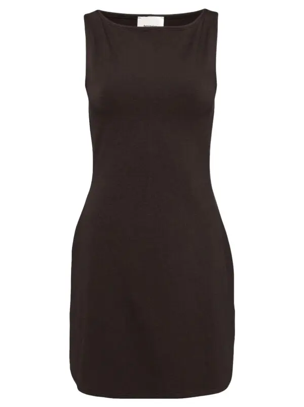 REFORMATION Natalie Ribbed Dress - Black