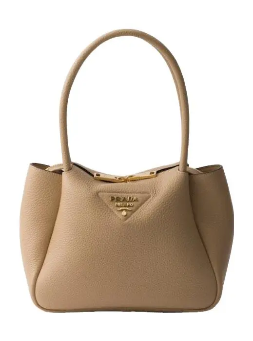 Prada Small Leather Handbag - Sand Beige
