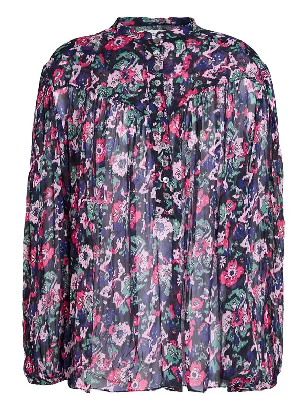 Isabel Marant Étoile Multicolor Silk Blouse - Black