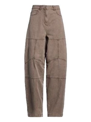 MAXCO. Max&co. High-waisted Tapered Cargo Trousers - Gray