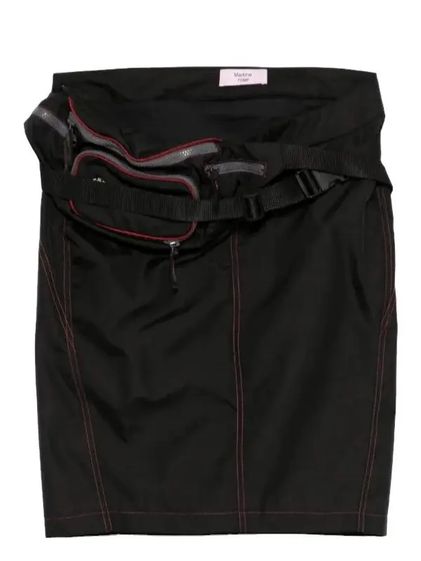 Martine Rose Bumbag Topstitching Skirt - Black