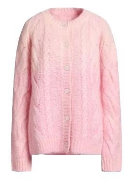 MAISON MARGIELA Open-front Cable Knit Cardigan - Pink