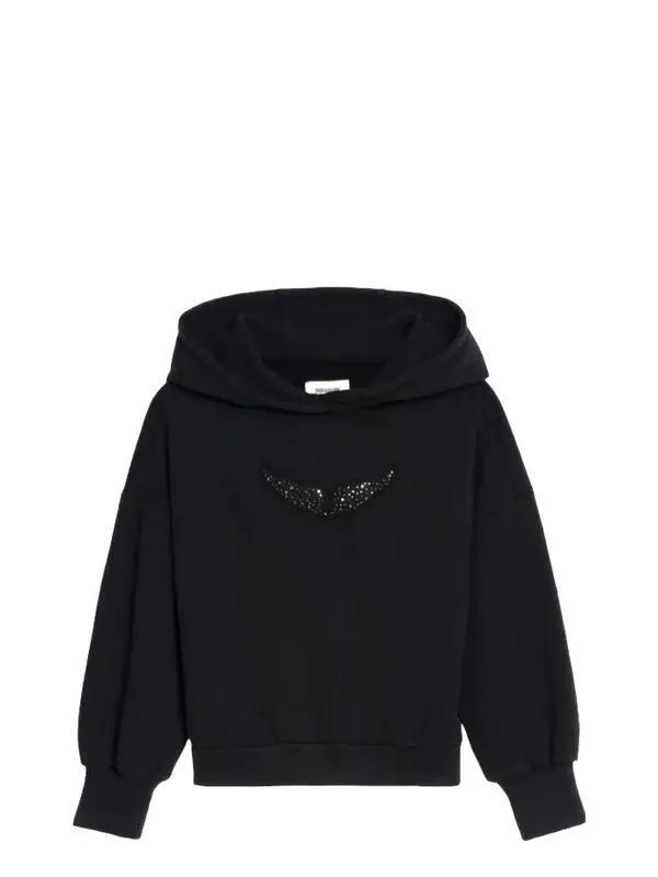 Zadig&Voltaire Crystal Wing Hoodie - Black