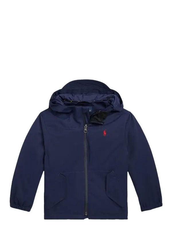 Ralph Lauren Embroidered Hooded Windbreaker - Red