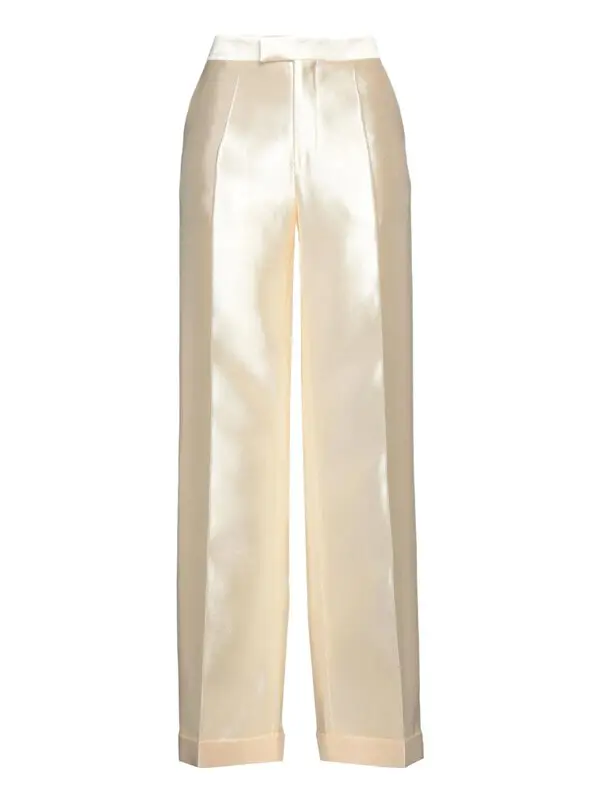 MAISON MARGIELA Satin Wide Leg Dress Pants - Nude