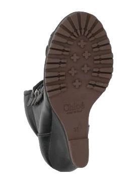 Chloé Lace-up Round-toe Wedge Ankle Boots - Brown