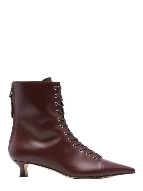 AeydĒ 40mm Lace-up Pointed-toe Boots - Brown