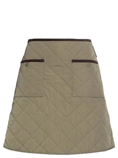 Max Mara Quilted A-line Skirt - Gray
